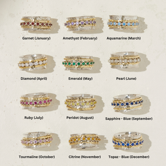 Aria Birthstone Spinner Ring – Ideaure