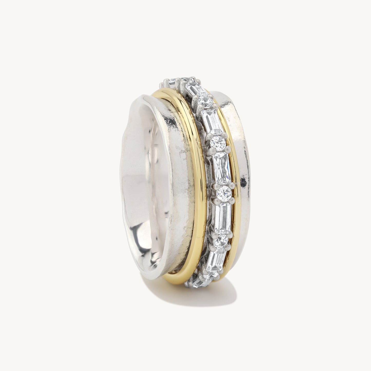 Aria Baguette Spinner Ring – Ideaure
