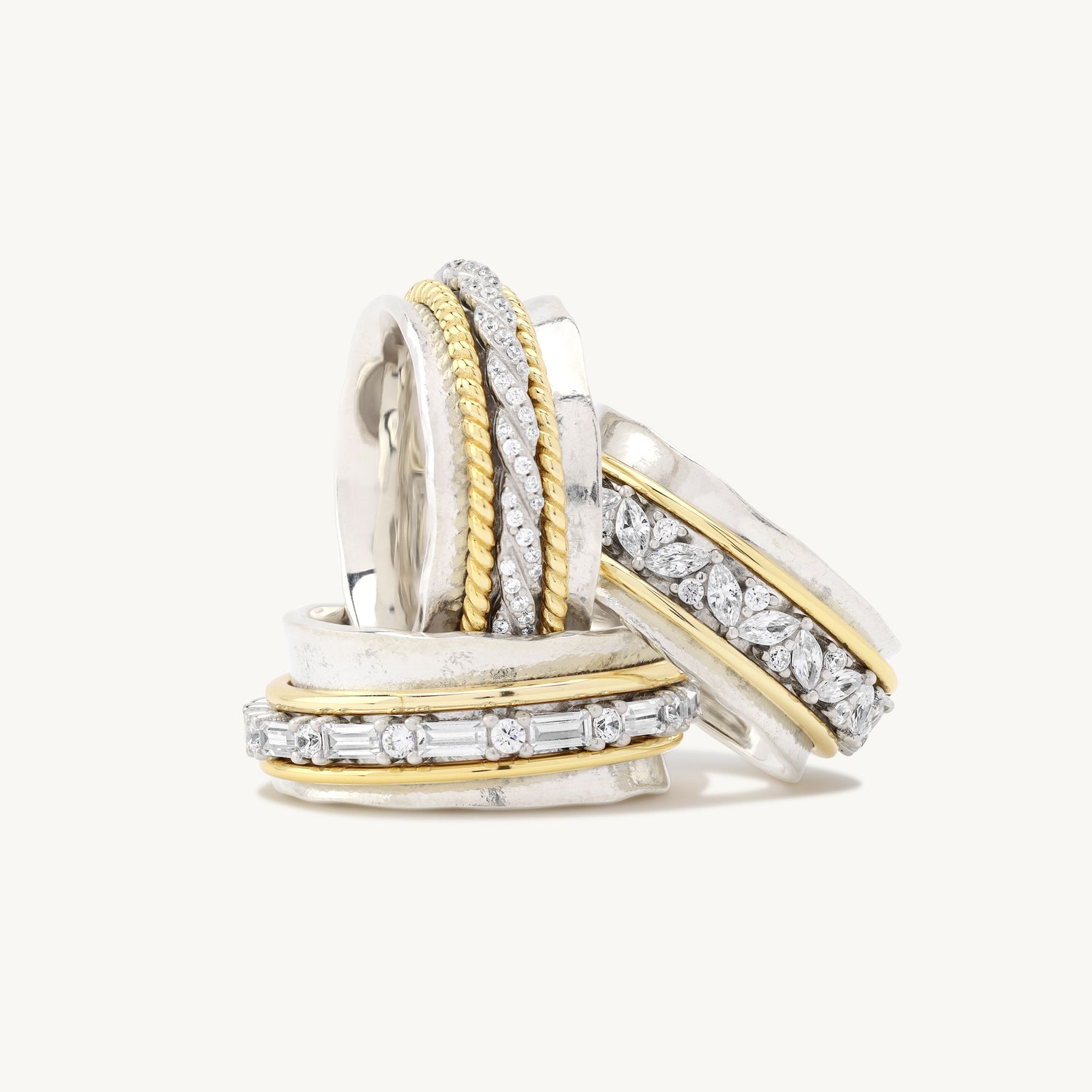 Aria Roped Band Spinner Ring – Ideaure