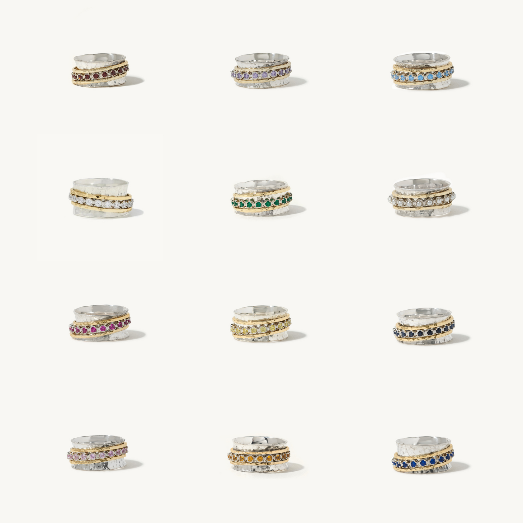 Aria Birthstone Spinner Ring – Ideaure