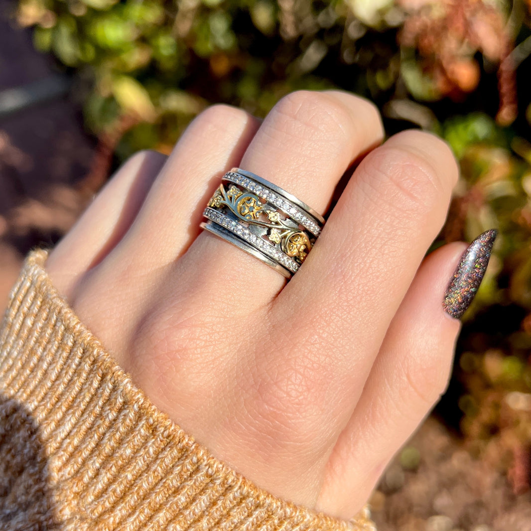 Spinner Rings for Women | Sterling Silver Spinner Rings – Ideaure